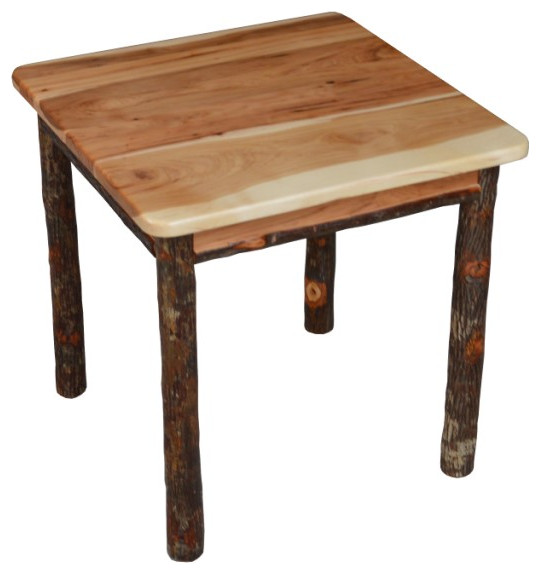 Hickory Solid Wood End Table - Rustic - Side Tables And End Tables - by ...
