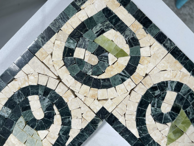 Marble Mosaic Border Listello Insert Tile Carina Green 4x13.8 Polished ...