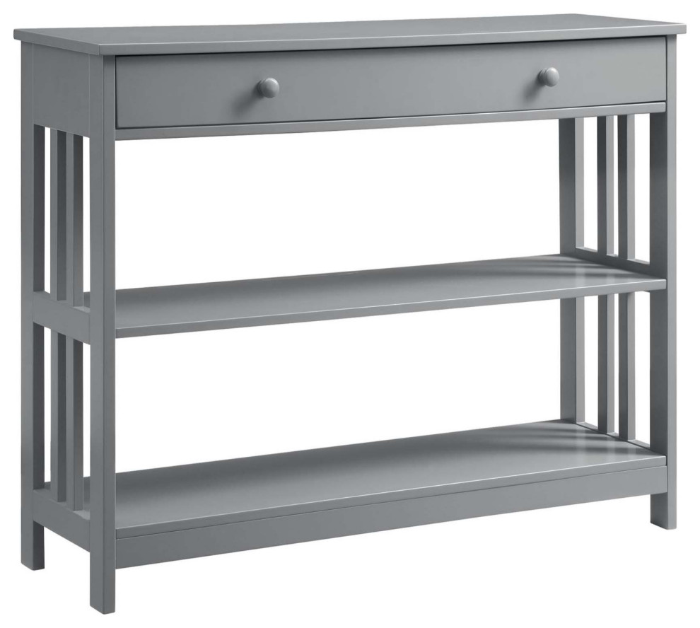Mission 1 Drawer Console Table With Shelves - Craftsman - Console ...