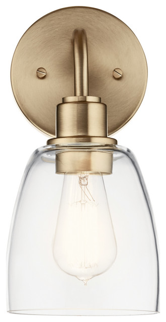 Kichler Meller 11" Wall Sconce in Champagne Bronze - Transitional ...