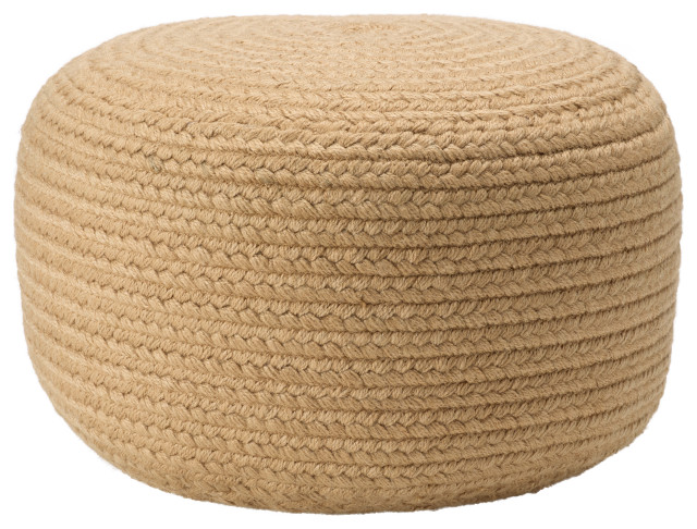 Jaipur Living Santa Rosa Indoor/Outdoor Solid Cylinder Pouf - Farmhouse - Floor Pillows And ...