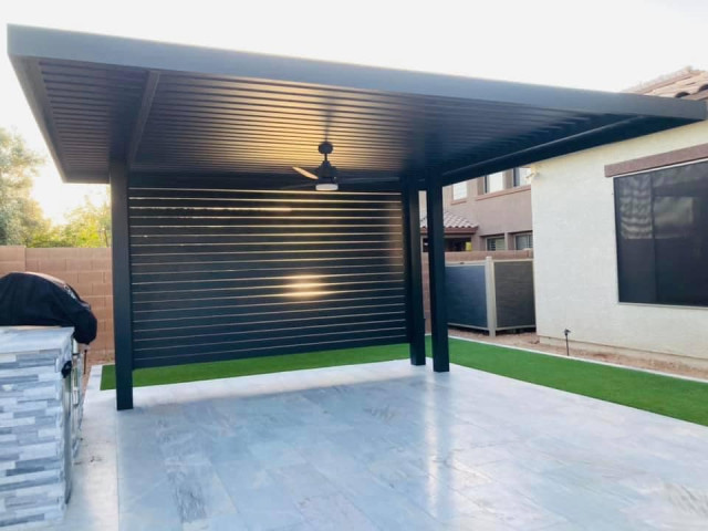 4K Aluminum Modern Lattice Cantilever Pergola - Minimalistisch - Patio ...