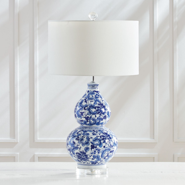 Ming Floral Lamp - Asian - Table Lamps - by Napa Home & Garden | Houzz