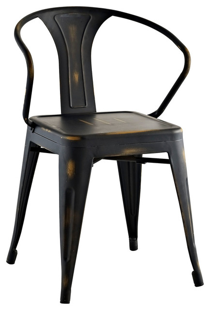 Modern Copper Promenade Dining Chair, 20"Lx20"Wx31"H - Industrial ...