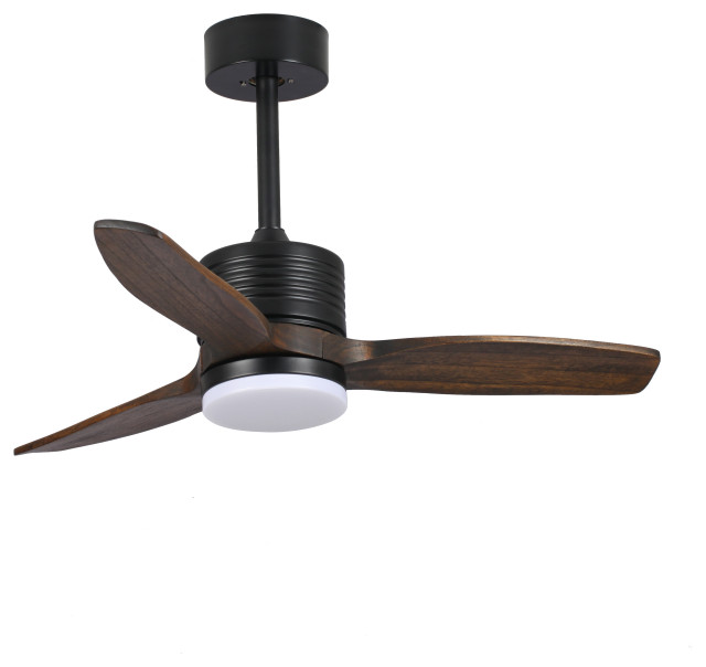 36" Ceiling Fan with LED Light, Remote Control and Reversible AC Motor ...