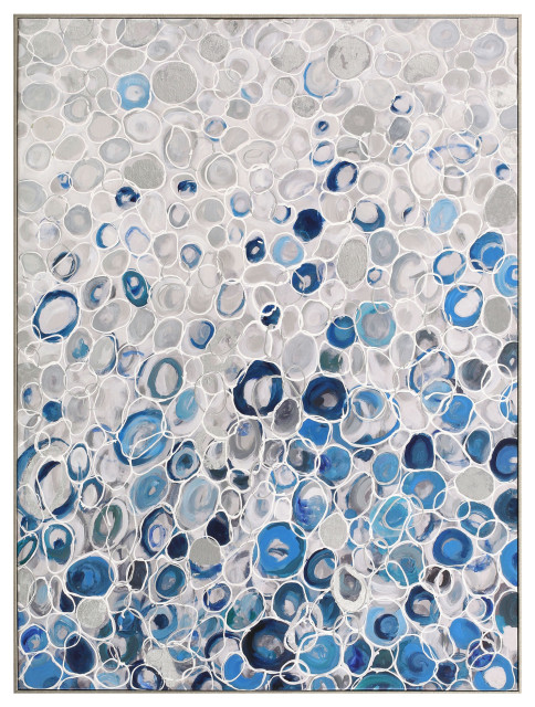 Blue Bubbles Wall Decor - Contemporary - Paintings - by Buildcom | Houzz
