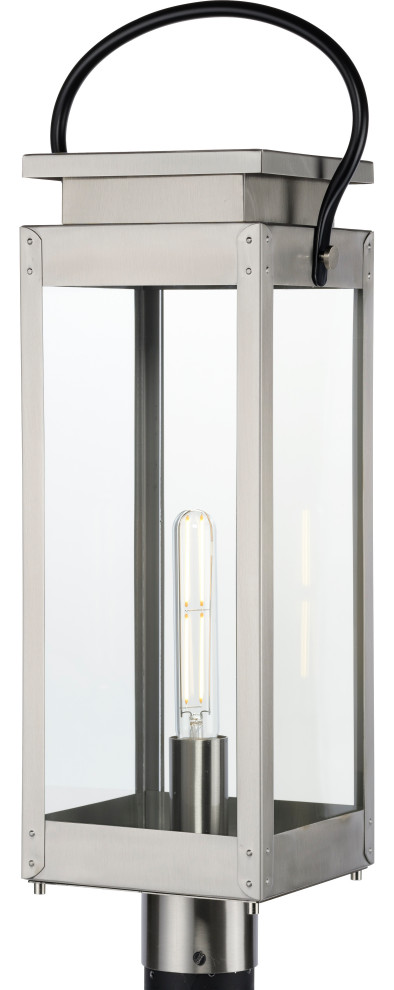 Luxury Modern Farmhouse Post Light, Stainless Steel - Farmhouse - Post ...