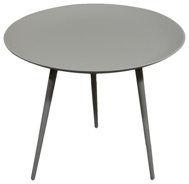 Handmade Aluminium And Iron Round Tray Green Color Side Table, 17x17x15 ...