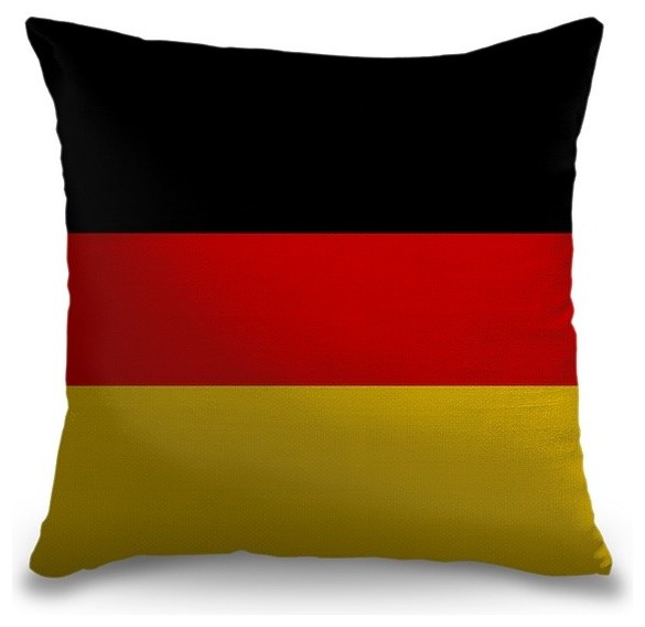 "Germany Flag" Pillow, 18" x 18" - Contemporary - Decorative Pillows ...