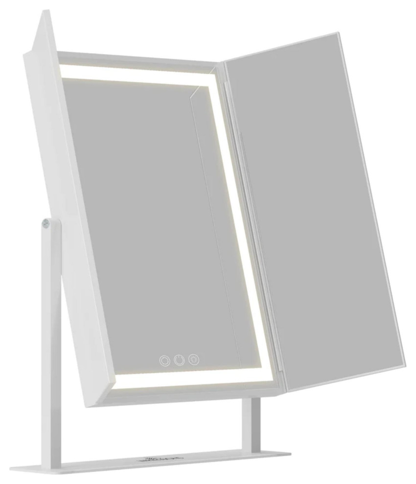 Lavish Tri-Fold LED Tri Tone Makeup Mirror - Modern - Makeup Mirrors ...