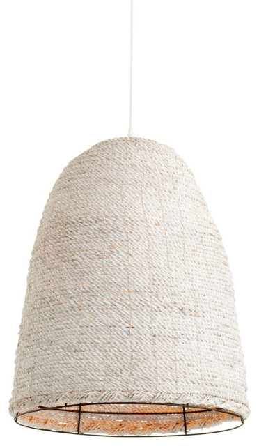 Dedal Seagrass Natural Pendant Light in White, 16.750 - Beach Style ...