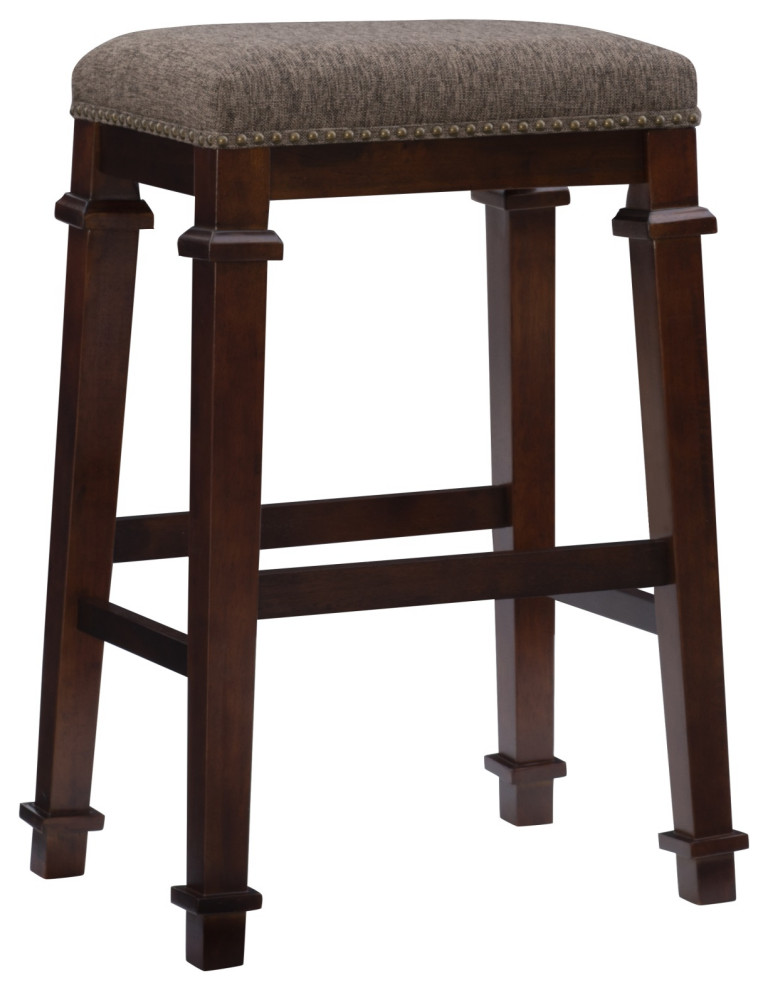 Kennedy Backless Tweed Bar Stool - Transitional - Bar Stools And ...