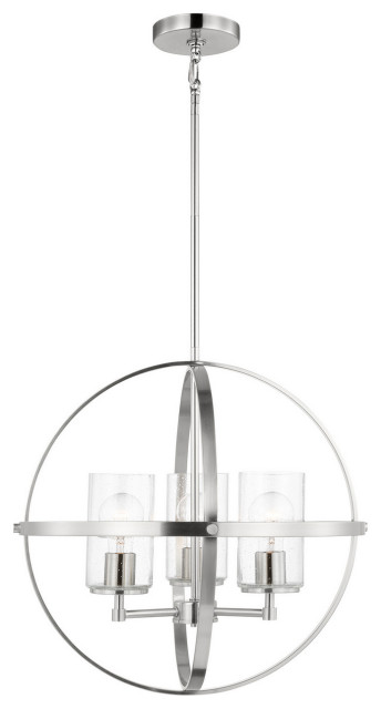 Alturas 3-Light Chandelier, Brushed Nickel - Transitional - Chandeliers ...