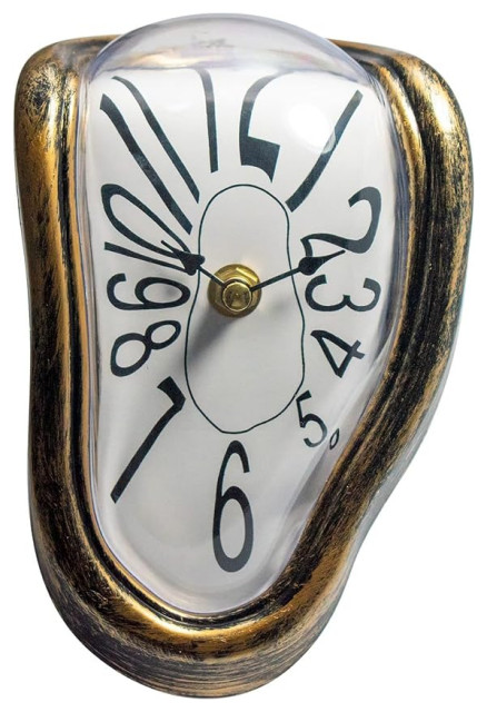 Melting Clock Salvador Dali Melting Clock, Funny Melted Clock Decor ...