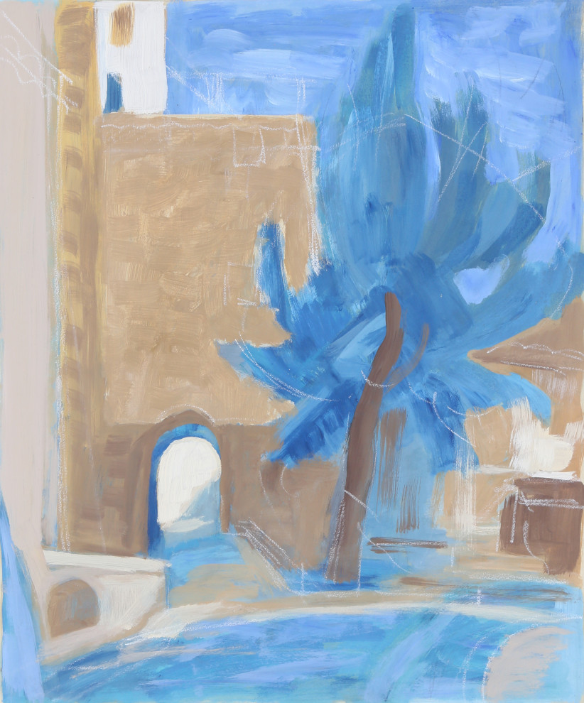 Arbre Bleu, Laurent Marcel Salinas, 18x21.5 - Contemporary - Paintings ...