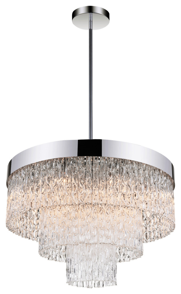 Carlotta 9 Light Down Chandelier With Chrome Finish - Contemporary ...