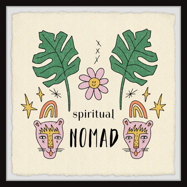 "Spiritual Nomad" Framed Painting Print, 18x18 - Contemporary - Prints ...