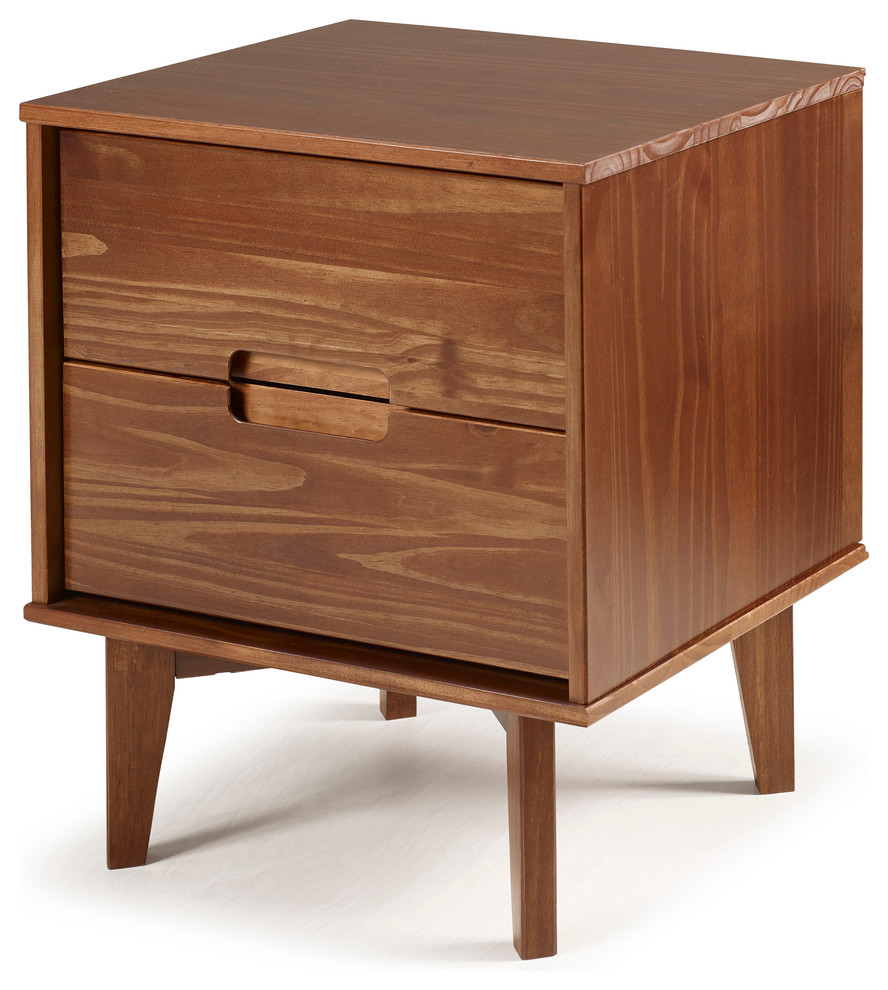 Mid Century Modern Wood Nightstand - Midcentury - Nightstands And ...