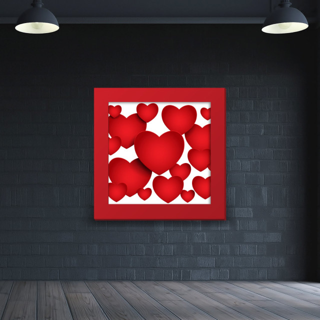 Grandeur Spotlight Mirror And Wall/Floor Art Set, Italian Red, WM05015 ...