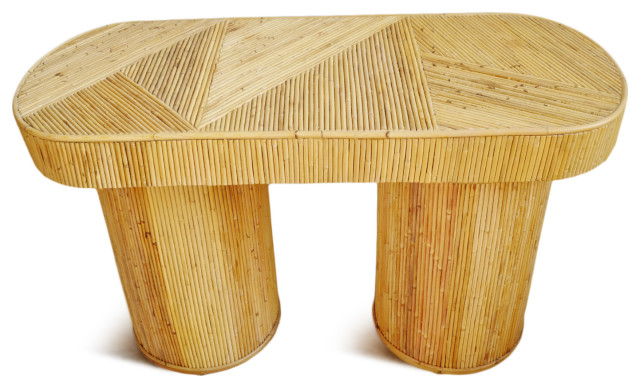 Deco Rattan Stick Console Table - Tropical - Console Tables - by Design ...