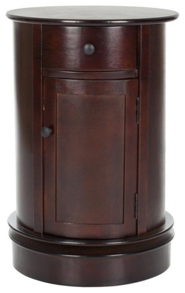 Safavieh Toby Wood Oval Cabinet in Dark Cherry - Storage Cabinets - by ...