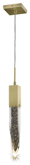The Original Aspen 1 Light Pendant, Brushed Brass, Aspen - Transitional ...