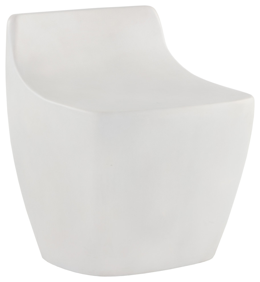 Ledger Stool, White - Contemporary - Vanity Stools And Benches - by ...