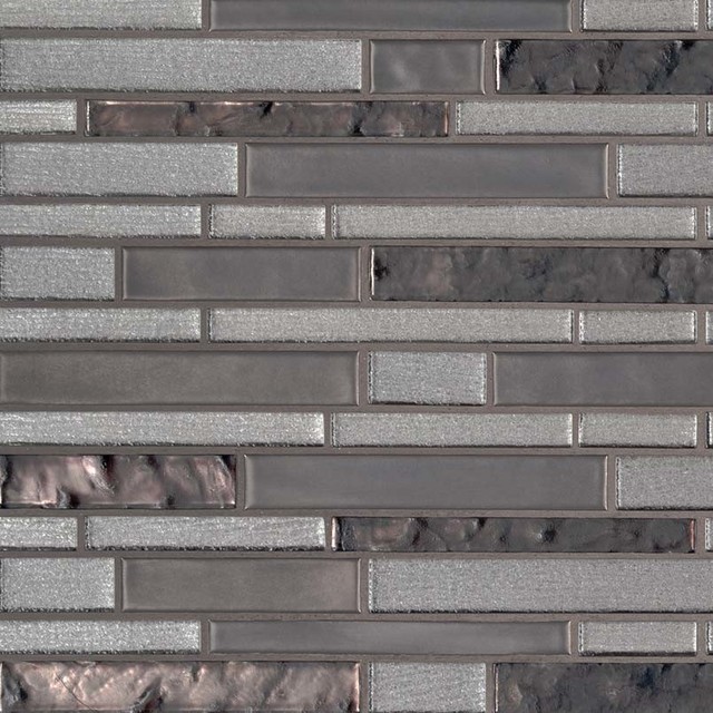 Zamora Interlocking Pattern 8mm Glass Tile, Sample - Contemporary ...
