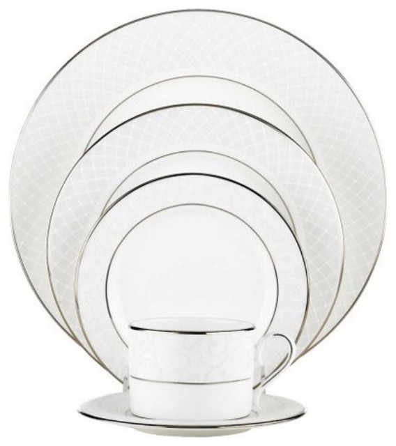 Lenox Venetian Lace Bone China 5 Piece Dinnerware Set, Service For 1 ...