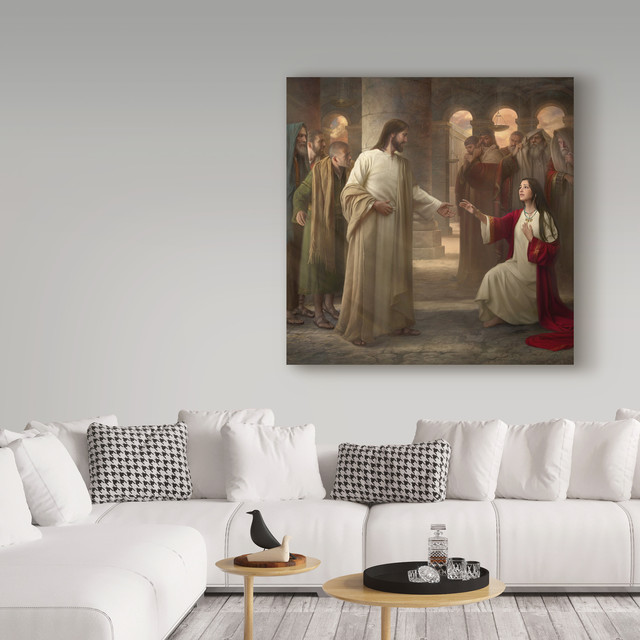 Howard Lyon 'Though Your Sins Be As Scarlet' Canvas Art, 35"x35 ...