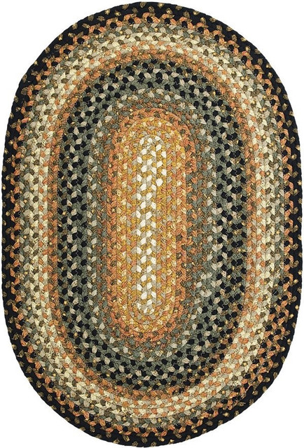 Homespice Decor Cocoa Bean Cotton Braided Rug (Oval), 8'x10 ...