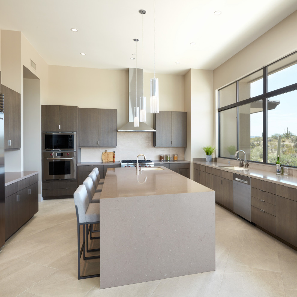 Ivory White Quartz Kitchen Counters - Transitional - Kitchen - Phoenix ...