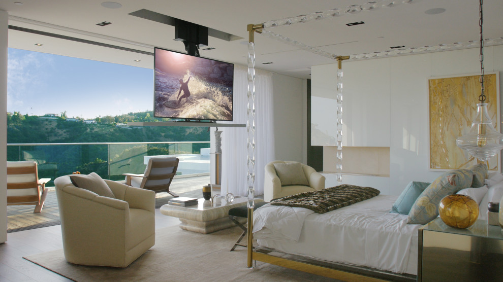 Ceiling TV Lift Perfect For Gorgeous View - Bedroom - Los Angeles - by ...