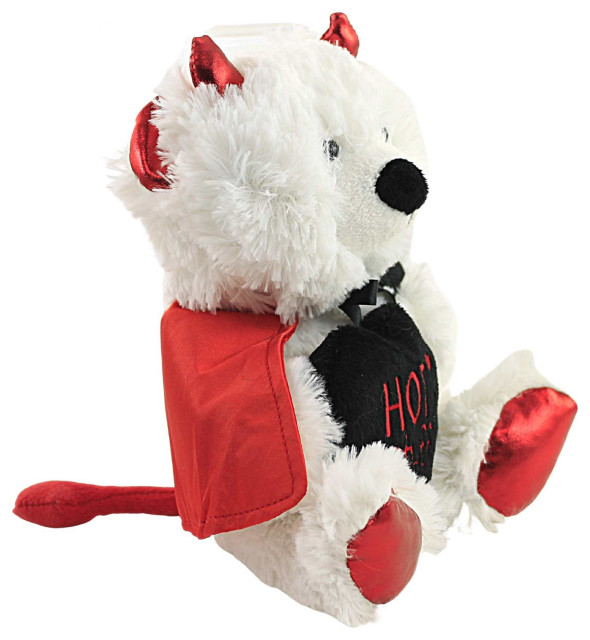 Plush Hot Stuff Devil Bear Fabric Valentine's Day Heart Love Hv9498, 8. ...