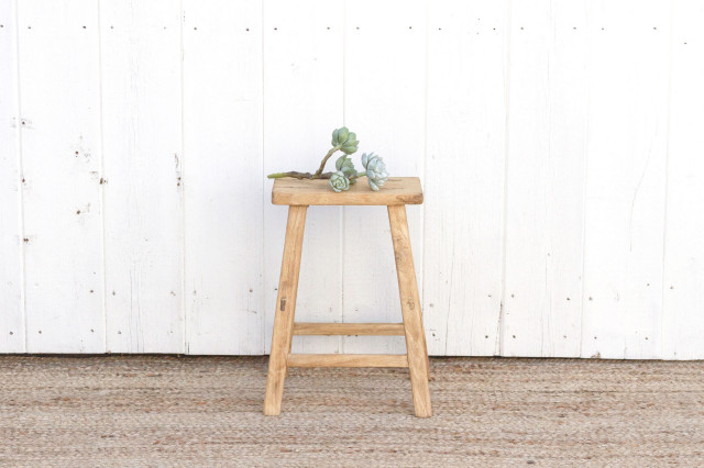 Charming Rustic Asian Stool - Farmhouse - Accent And Garden Stools - by ...