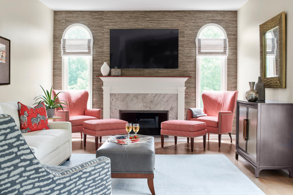 Happy Traditional Home - Transitional - Family Room - New York - by ...