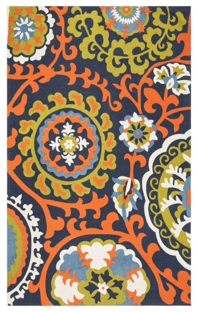Safavieh Cedar Brook CDR132A Light Blue/Orange Rug, 4'x6 ...