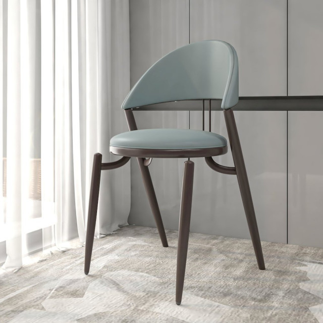 Venice Collection Modern Dining Chair In Light Grey - Modern - Dining ...