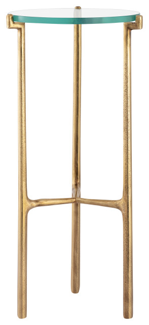 Bump Out Accent Table Aged Brass - Contemporary - Side Tables And End ...