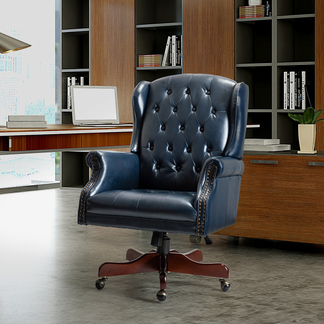 Executive Swivel Office Task Chair With Tufted Back - Traditional ...
