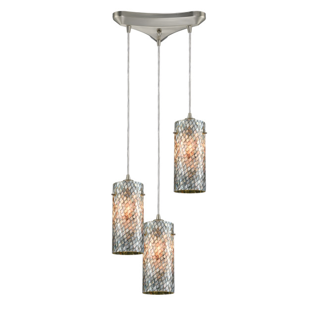 Capri 3-Light Triangular Pendant Fixture - Beach Style - Pendant ...