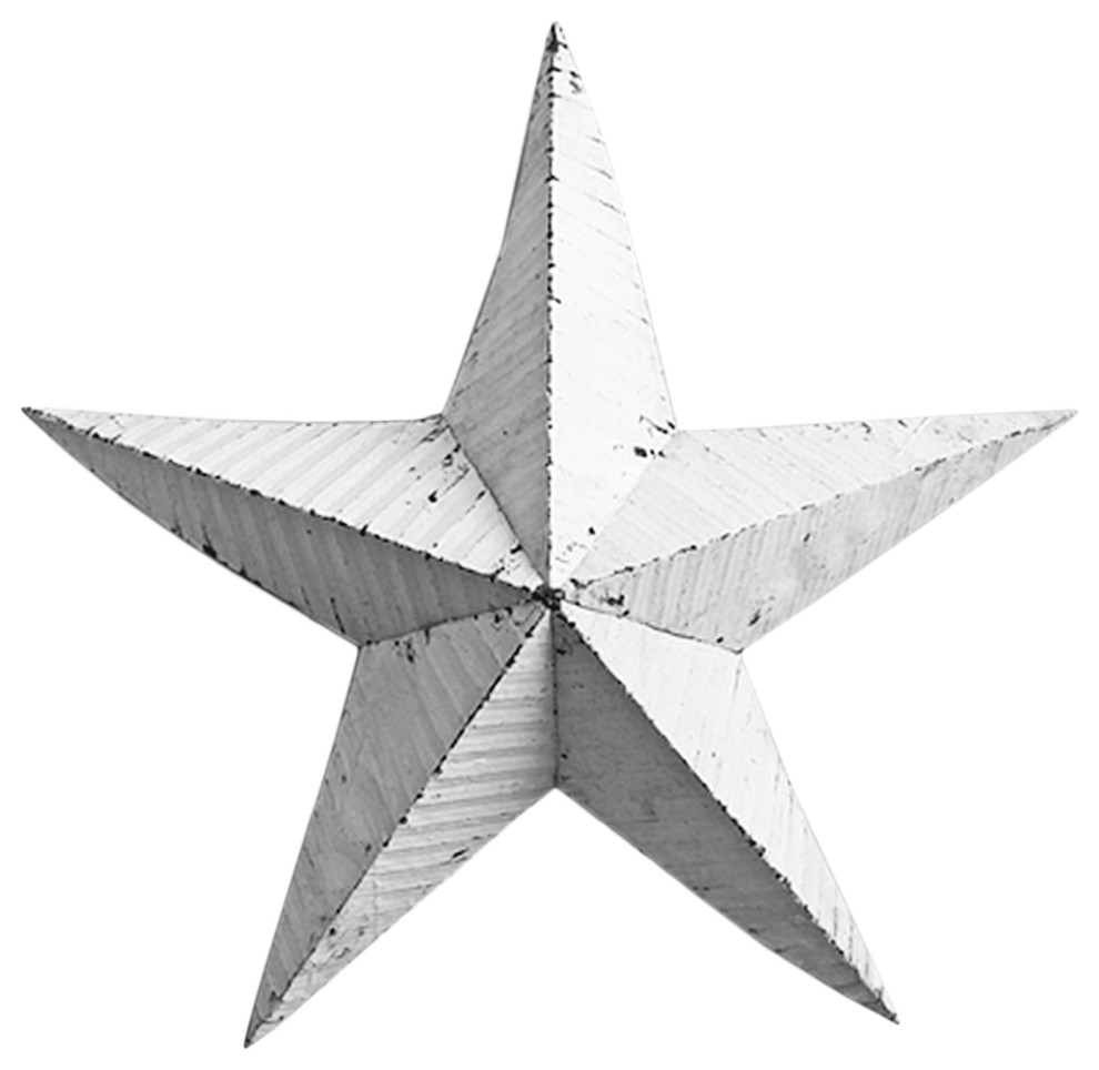 White Metal Barn Star XL - Southwestern - Metal Wall Art - by Design ...