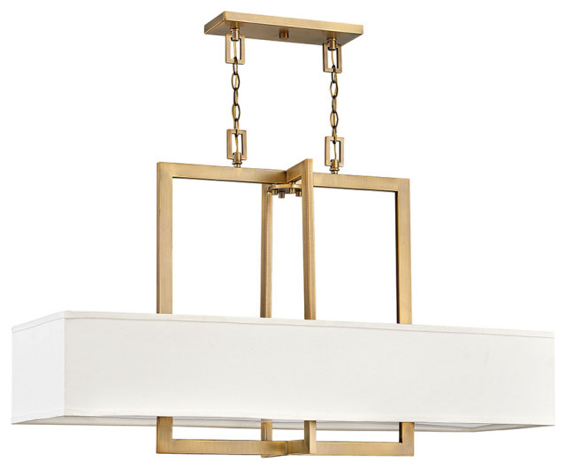 Hinkley Hampton Linear Chandelier, 42" - Transitional - Kitchen Island ...