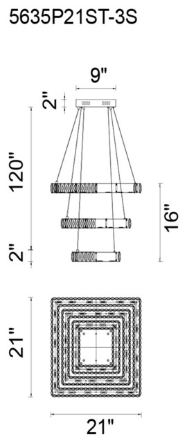 Florence LED Chandelier With Chrome Finish - Contemporary - Chandeliers ...