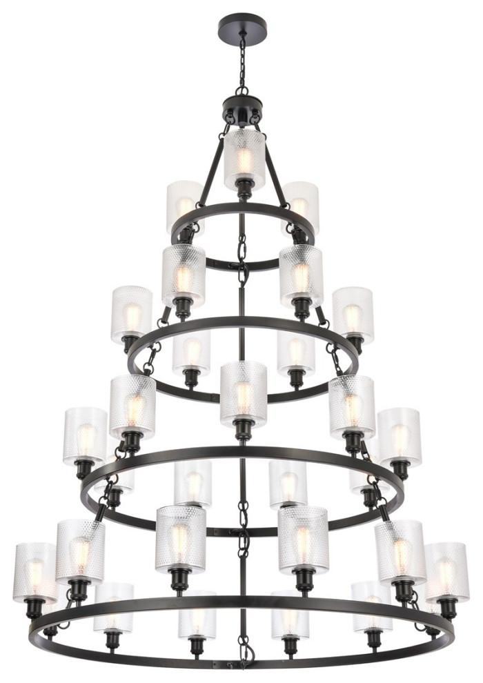 Innovations Saloon LED Chandelier 820345-BK-G112-LED, Matte Black ...