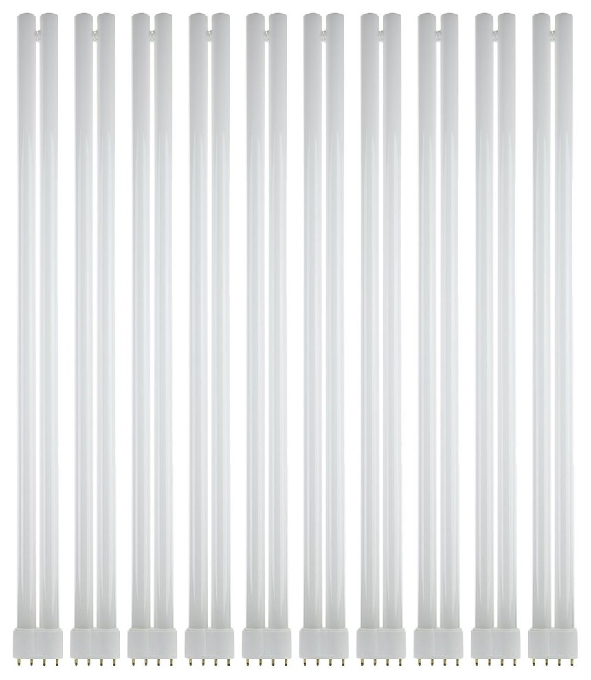 10 Pack Sunlite 50 Watt Ft 4 Pin Twin Tube, 2G11 Base, Warm White - Contemporary - Compact ...