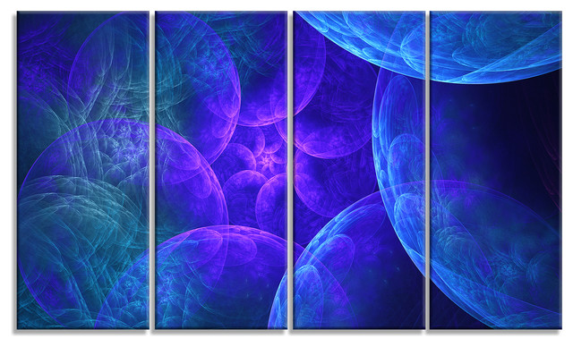 Biblical Sky with Blue Clouds, Multipanel Abstract Wall Art Canvas, 48 ...