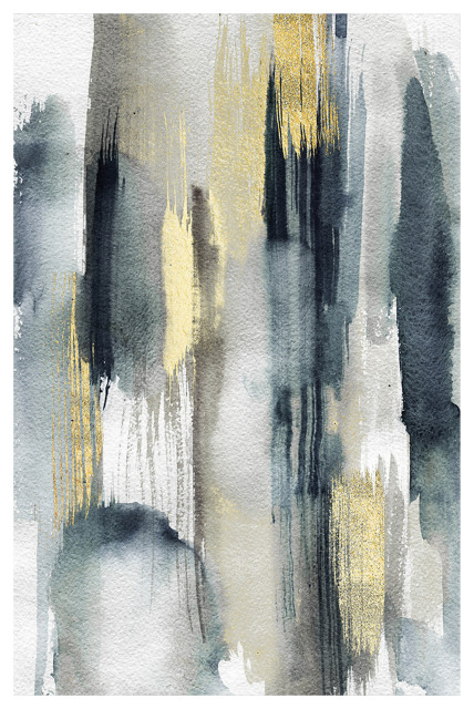 24x36 Abstract Printed Canvas, Multi/Gray, 24x1x36" - Contemporary ...