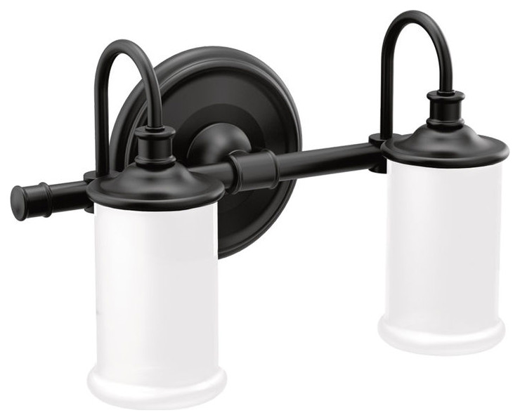 Moen Belfield 14-1/4" Two Globe Bath Light, Chrome - YB6462BL ...