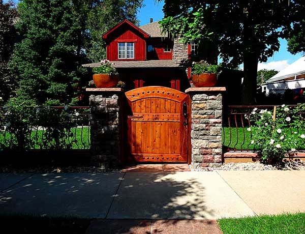 Rustic Wood Garden Entrances